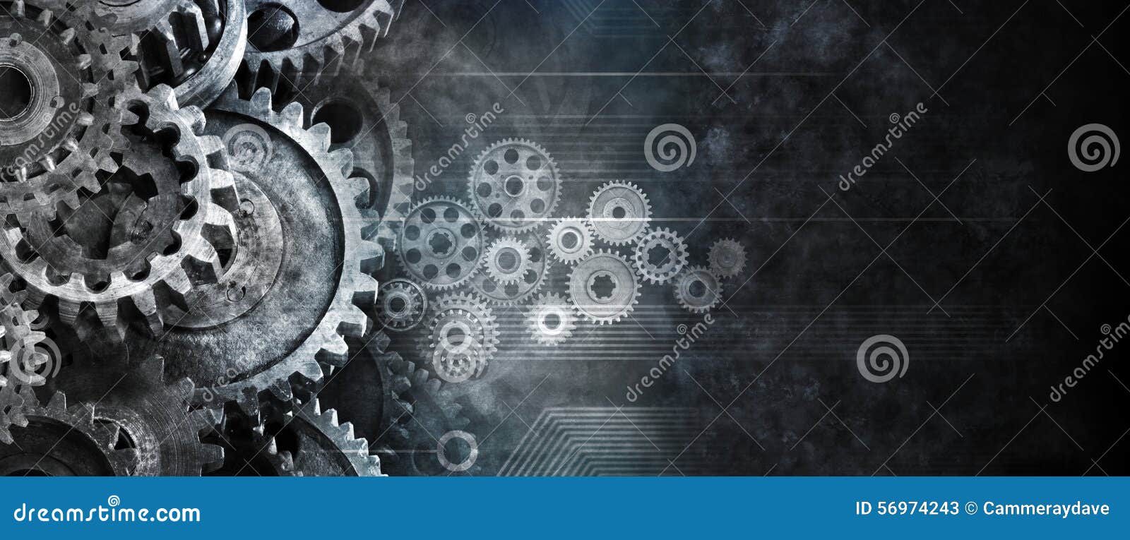 Business Cogs Technology Banner Background Stock Image - Image of ...