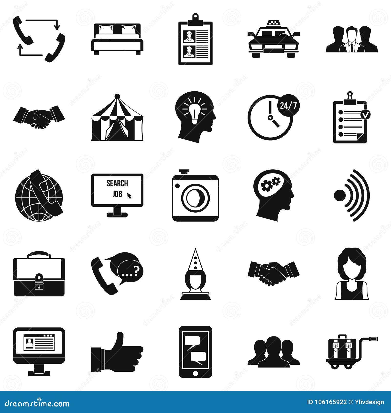 Business Coherence Icons Set, Simple Style Stock Vector - Illustration ...