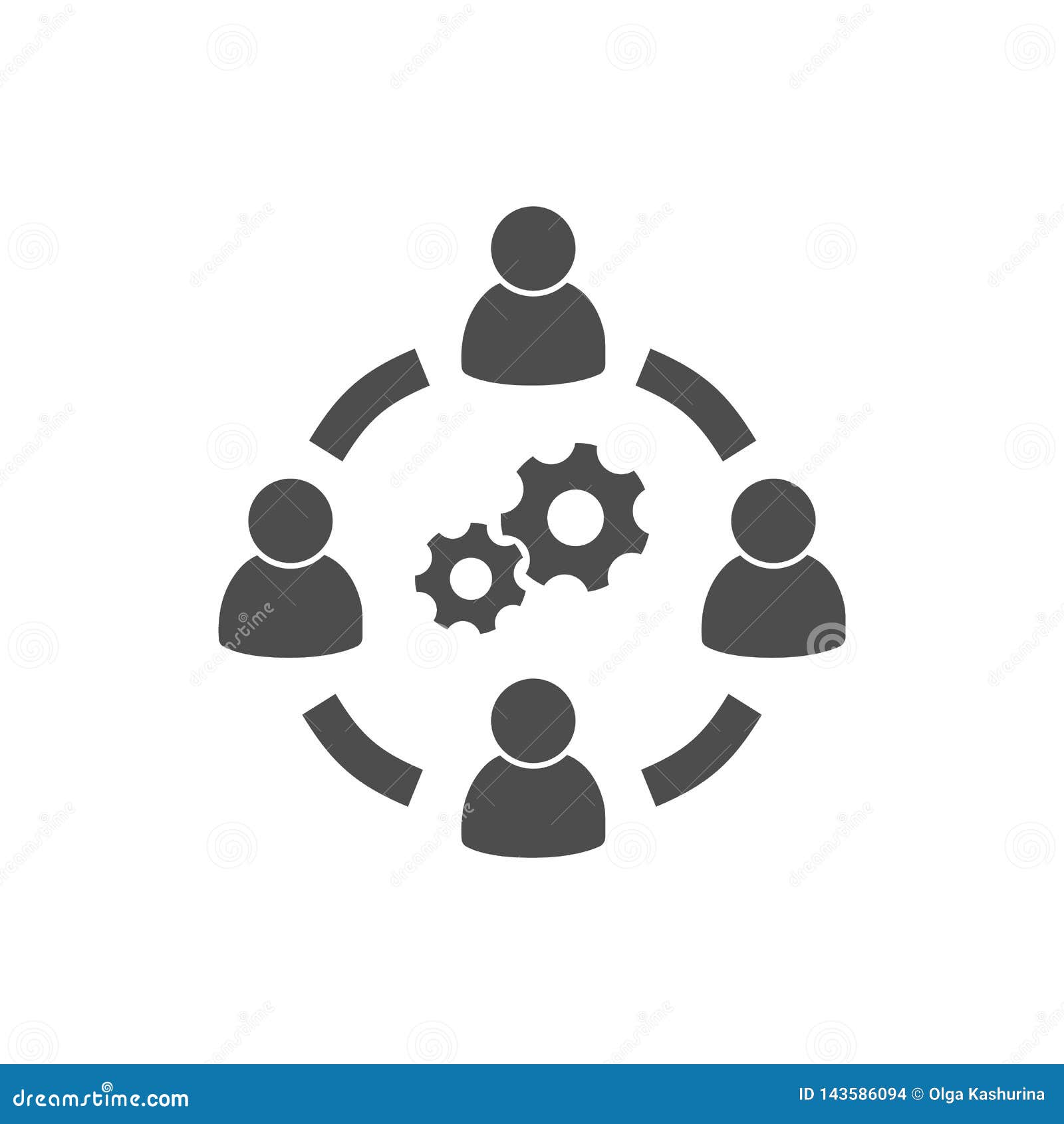 Business Collaborate Icon Vector Set. Communication Illustration Sign ...