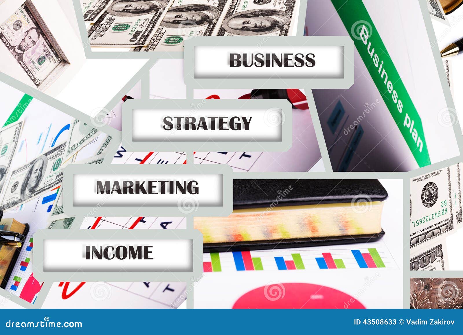 Business collage stock image. Image of money, concept - 43508633