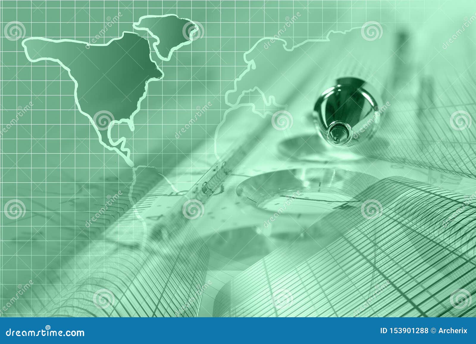 Buildings, graph and map stock photo. Image of building - 153901288