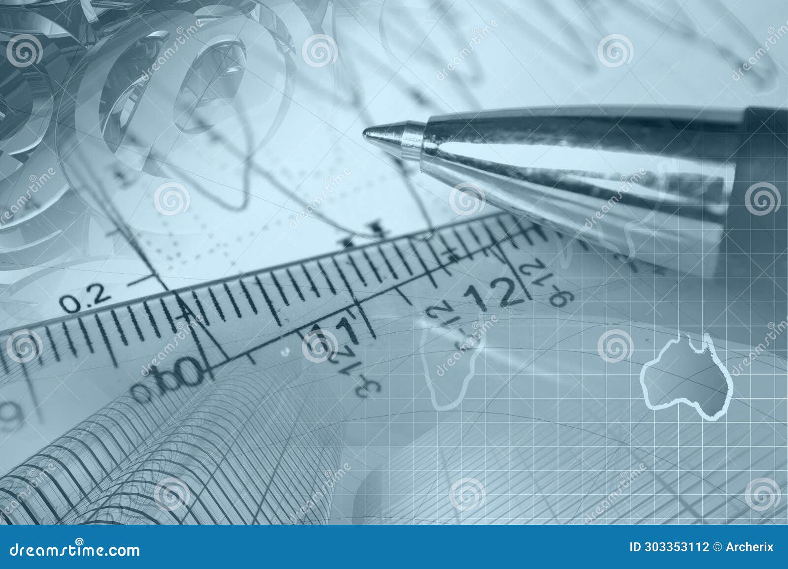 Business collage stock photo. Image of analysis, time - 303353112