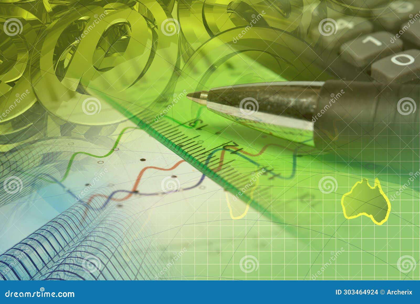 Business collage stock illustration. Illustration of mail - 303464924