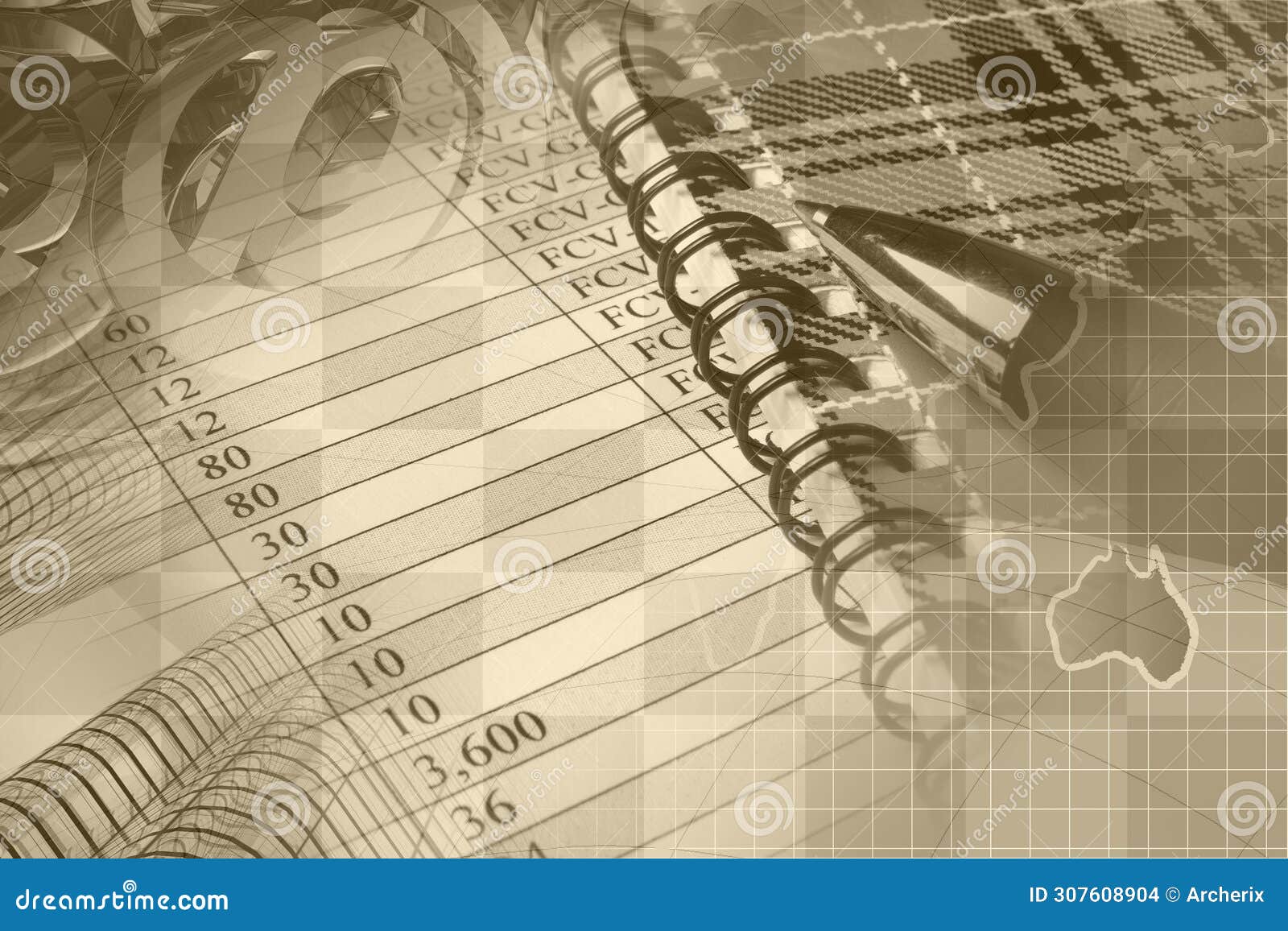 Business collage stock photo. Image of productivity - 307608904