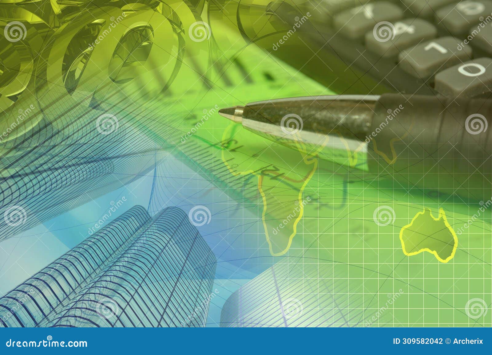 Business collage stock photo. Image of analysis, productivity - 309582042