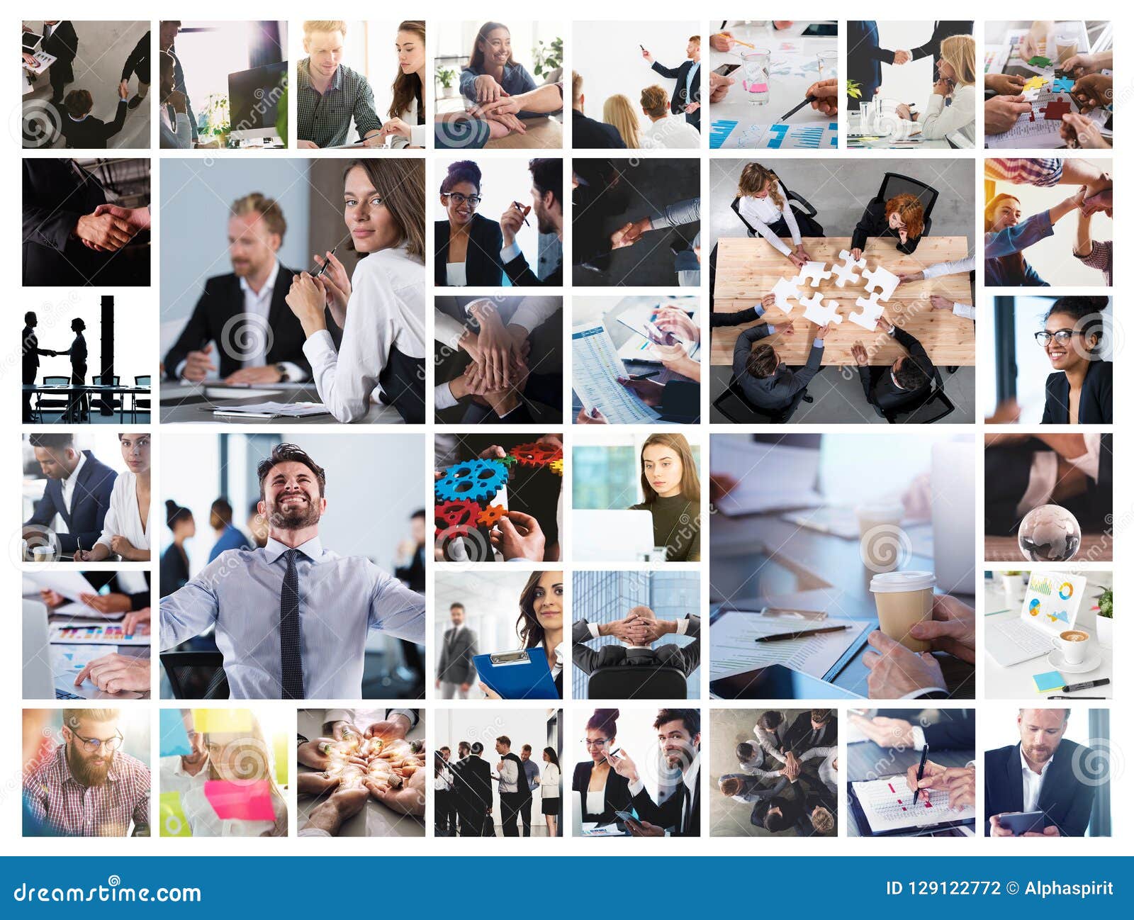 Business Collage with Scene of Business Person at Work Stock Photo ...