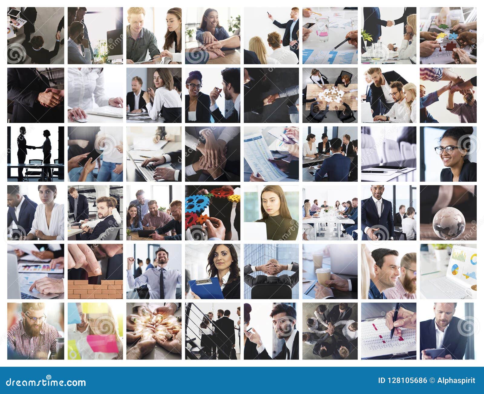 Business Collage with Scene of Business Person at Work Stock Photo ...