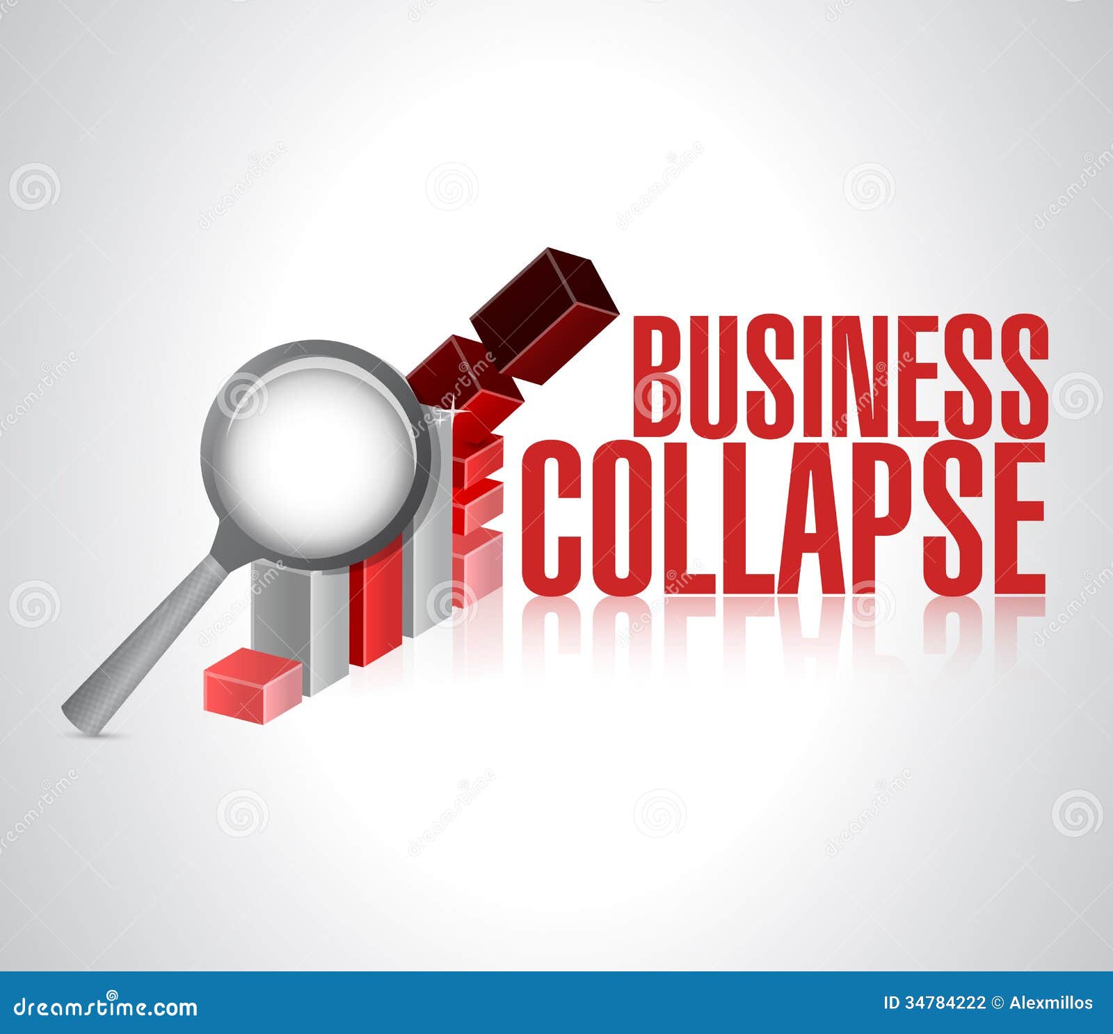 Business Collapse Sign Illustration Design Stock Illustration ...