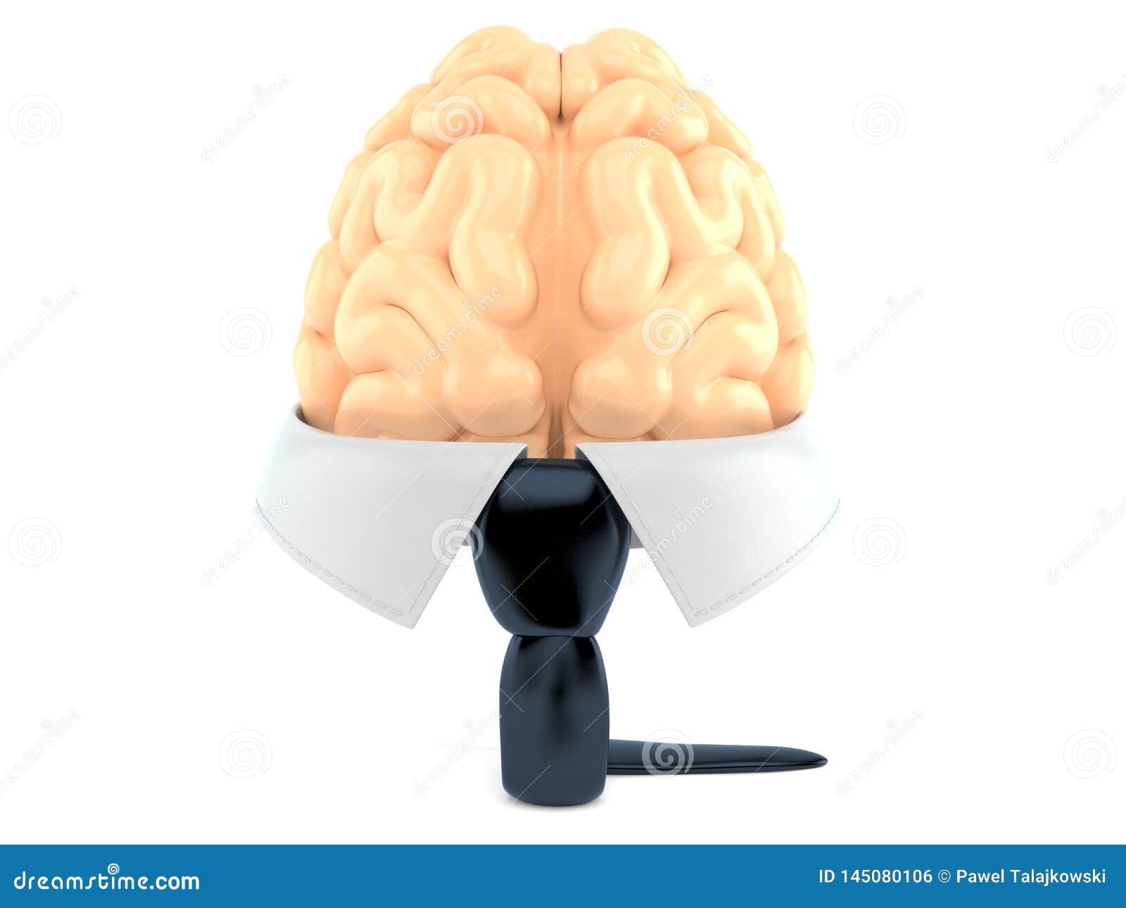 Business collar with brain stock illustration. Illustration of elegance ...