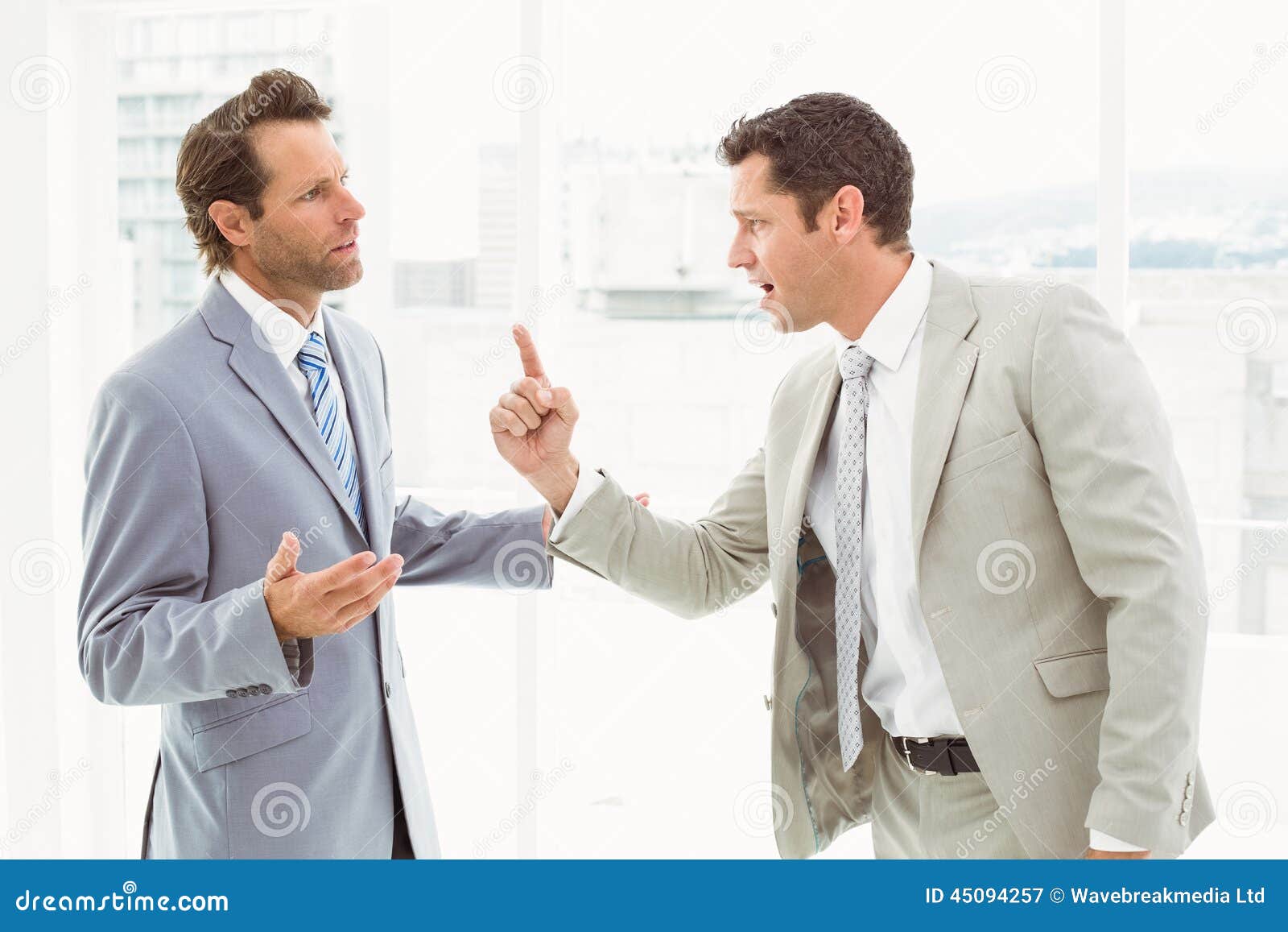 Business Colleagues in Argument at Office Stock Image - Image of ...