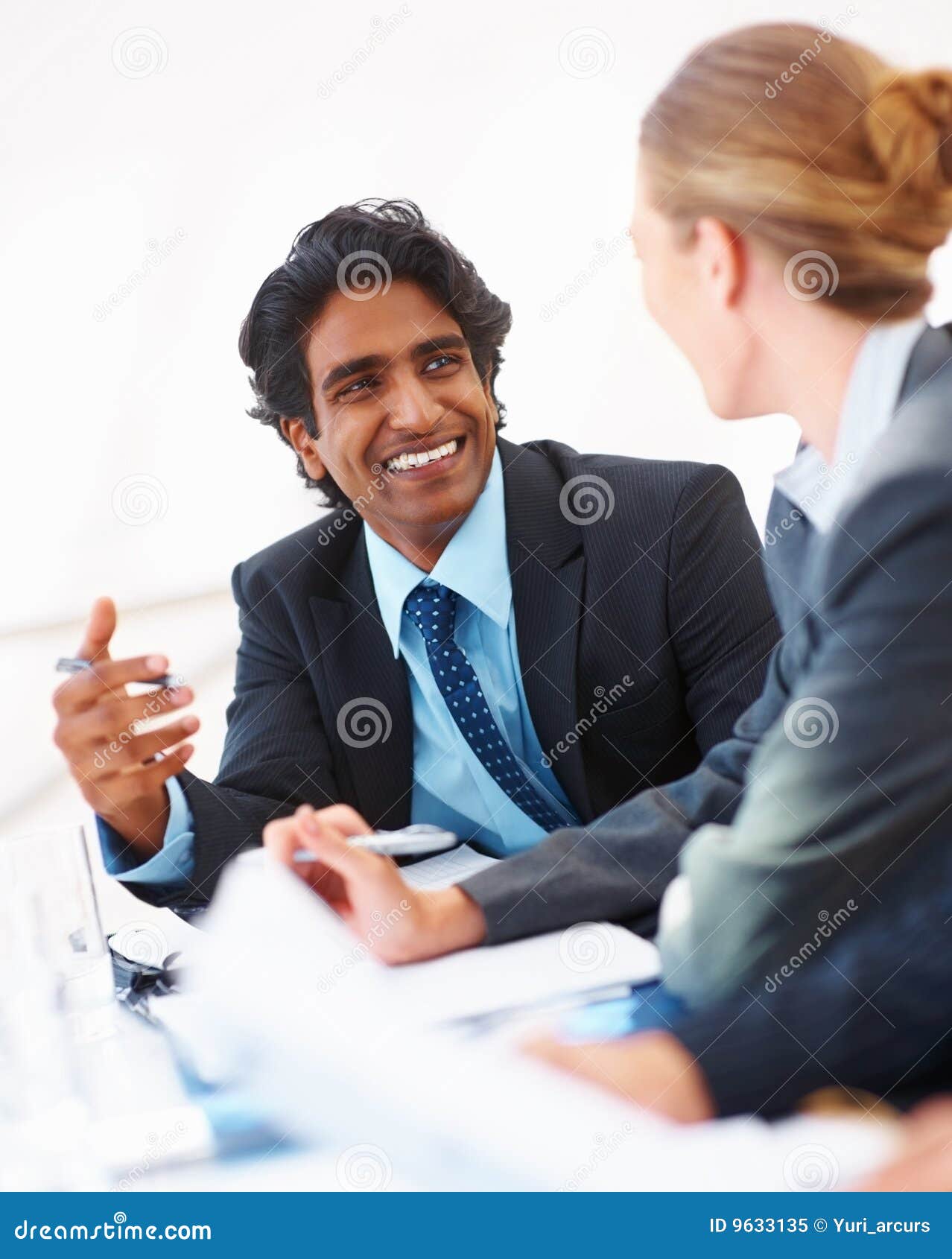 Business Colleagues Discussing Business Issues Stock Image - Image of ...