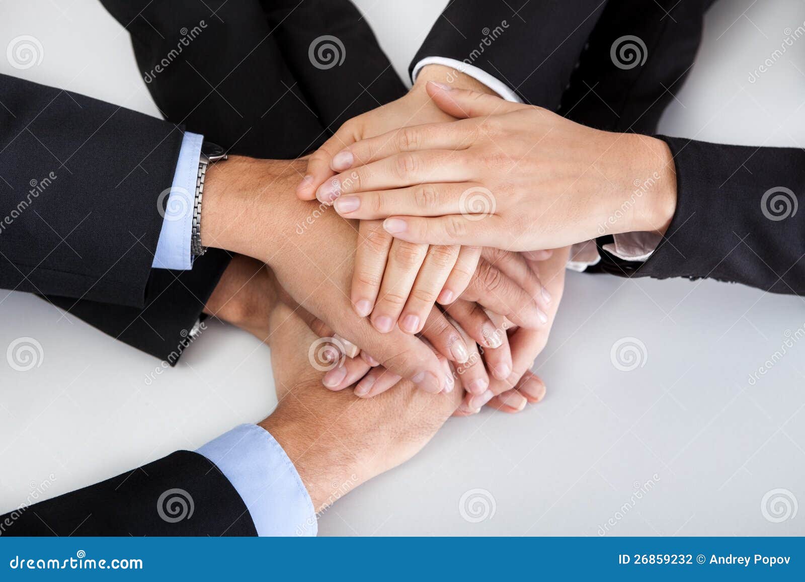 Business Colleagues with Hands Stacked Together Stock Photo - Image of ...