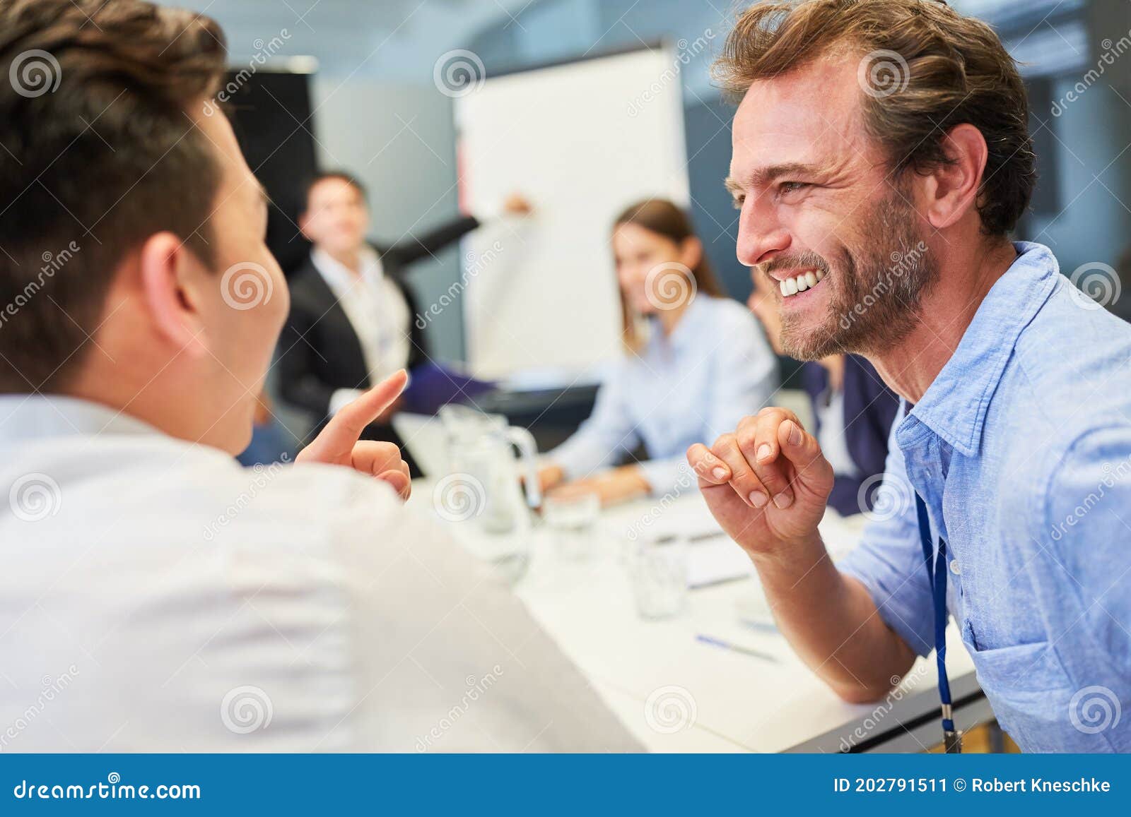 Business Colleagues Have Fun during Discussion Stock Image - Image of ...