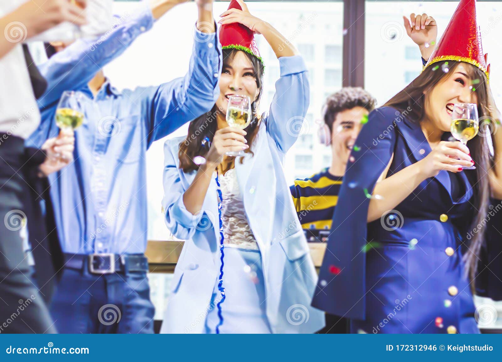 Business Colleagues Having Party. Stock Photo - Image of male, friends ...