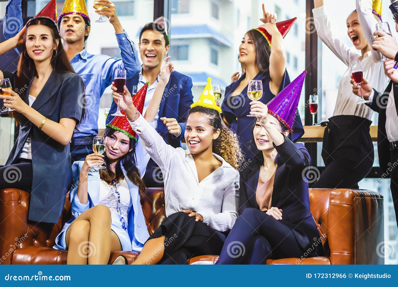 Business Colleagues Having Party. Stock Photo - Image of coworker ...