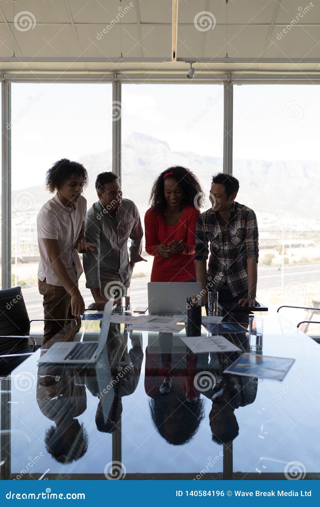 Business Colleagues Interacting with Each Other in a Meeting Stock ...