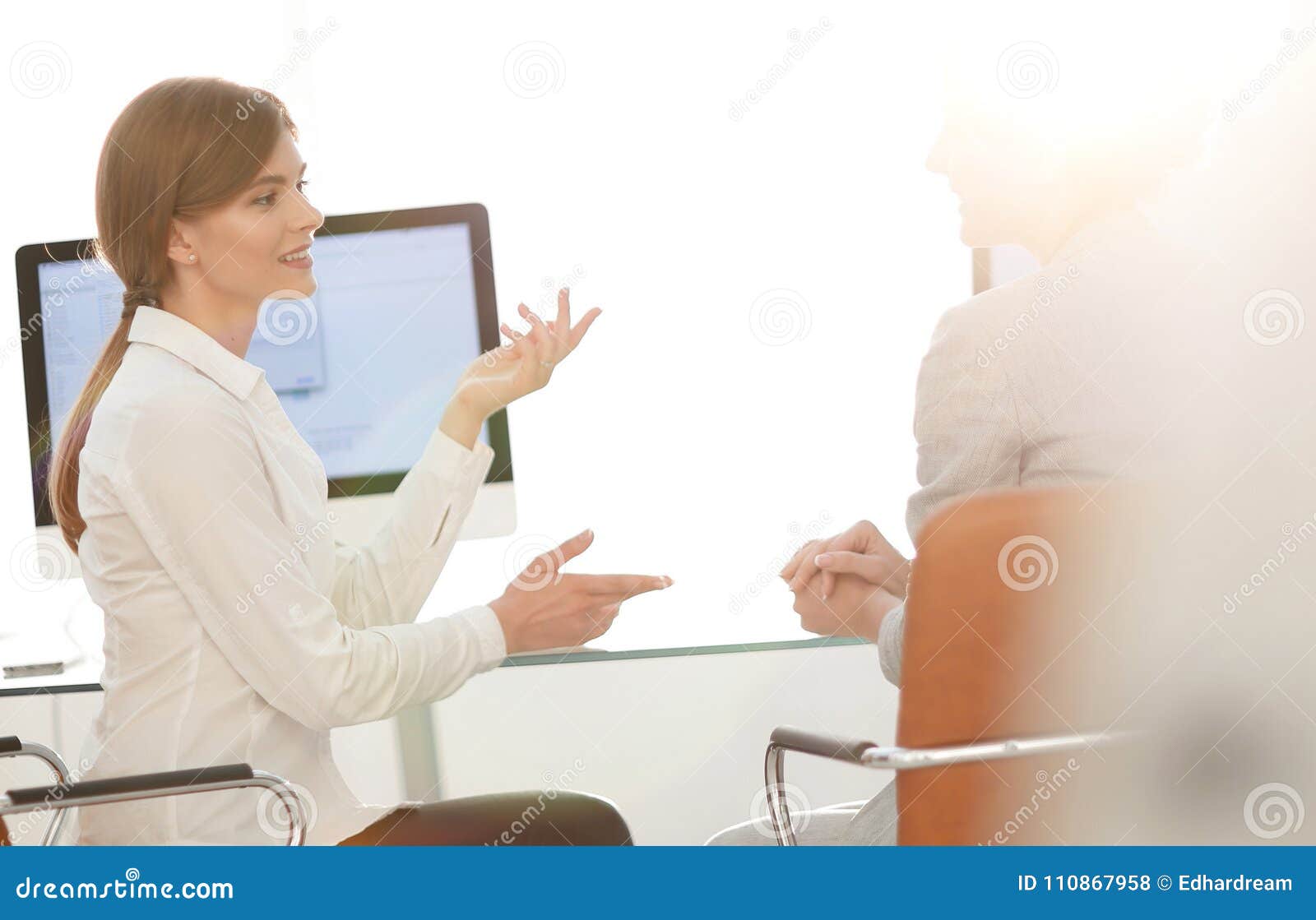 Business Colleagues are Sitting at Your Desk. the Business Concept ... Business Colleagues are Sitting at Your Desk. the Business Concept ...