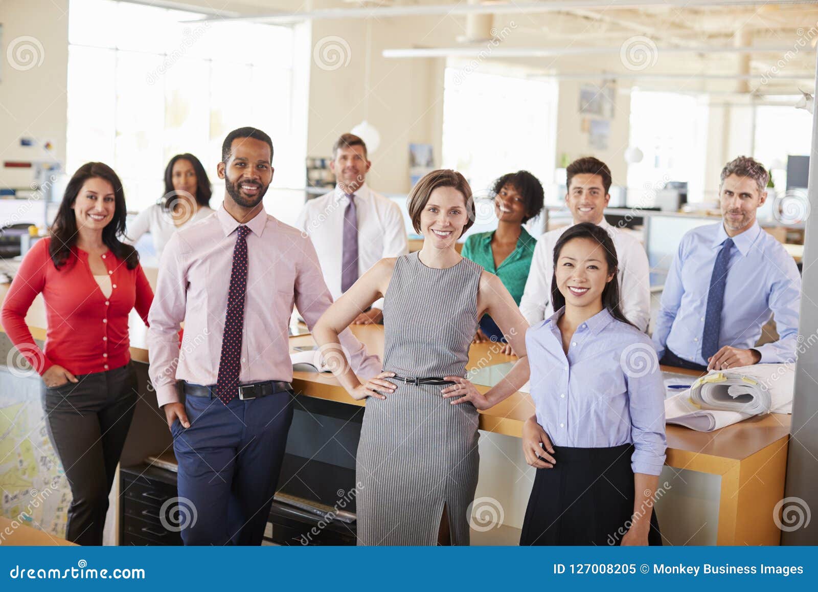 Colleagues Smiling At Photos - Vertical | CartoonDealer.com #5125068