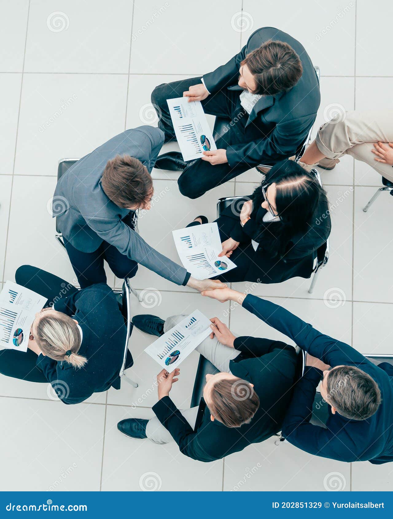 Business Colleagues Supporting Each Other with a Handshake. Stock Image ...