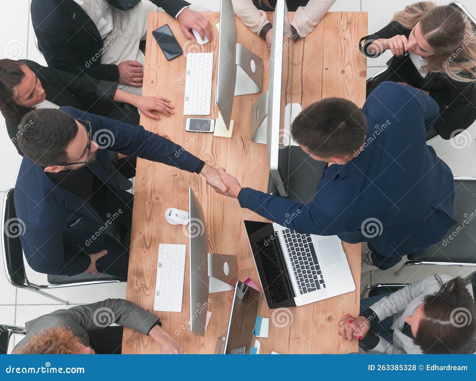 Business Colleagues Supporting Each Other with a Handshake Stock Photo ...