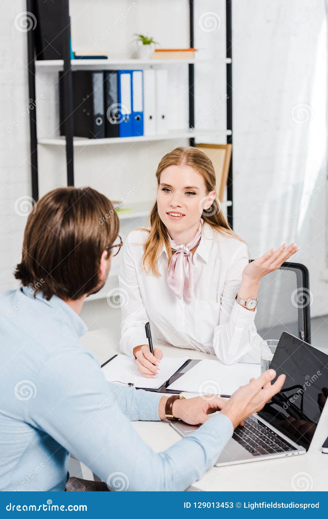 Business Colleagues Talking about Work Stock Image - Image of coworkers ...