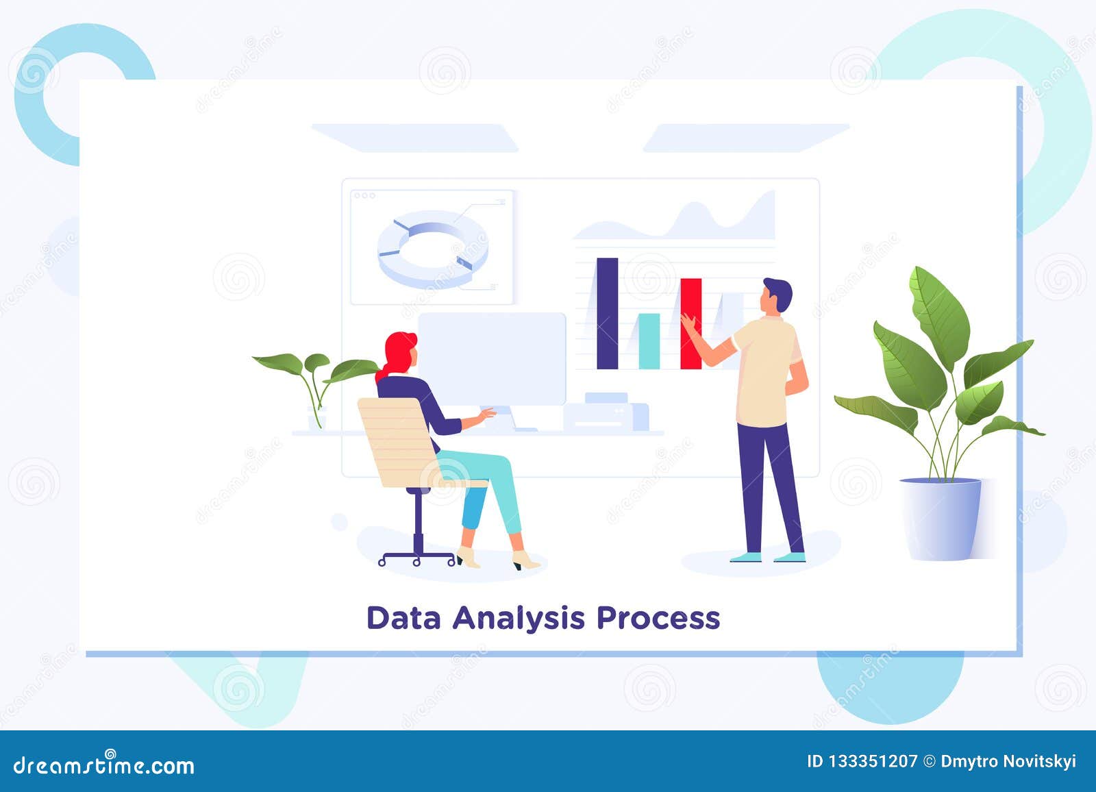 Business Colleagues Working and Analyzing Financial Figures on a Graphs ...