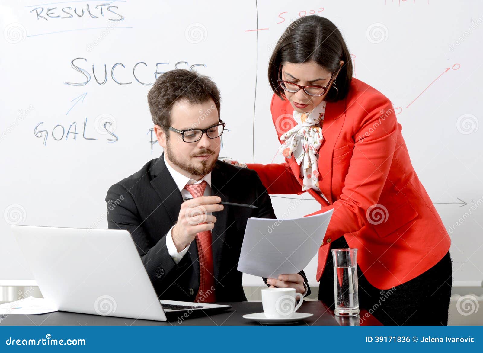 Business Colleagues Working Together Stock Photo - Image of adult ...
