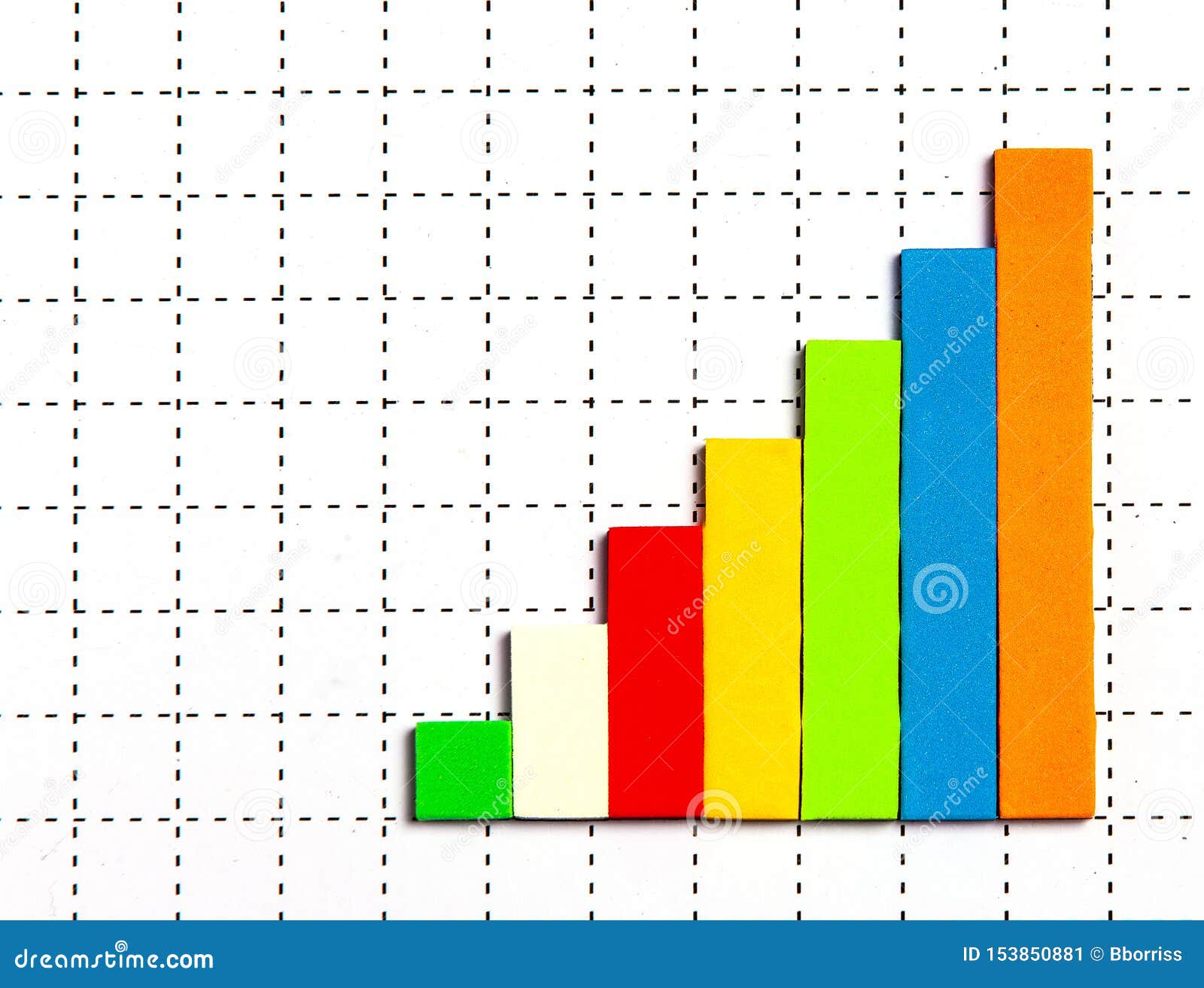 The Business Colored Growing Graph for Design on White Stock Image ...