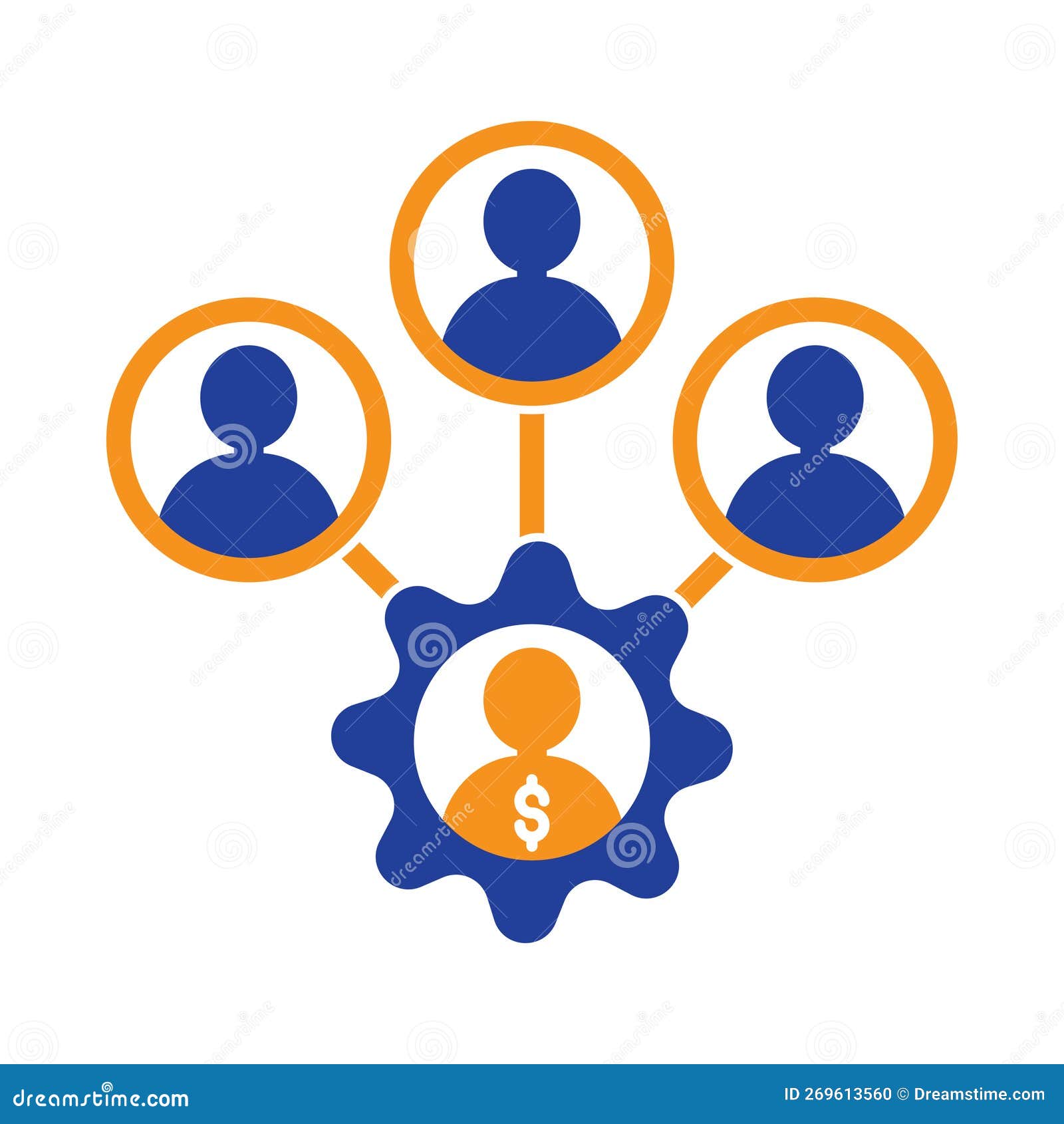 Business commission icon stock vector. Illustration of finance - 269613560