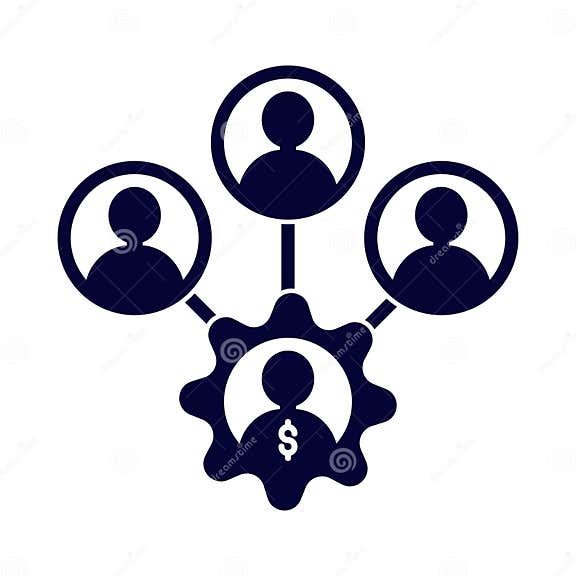 Business commission icon stock vector. Illustration of marketing ...