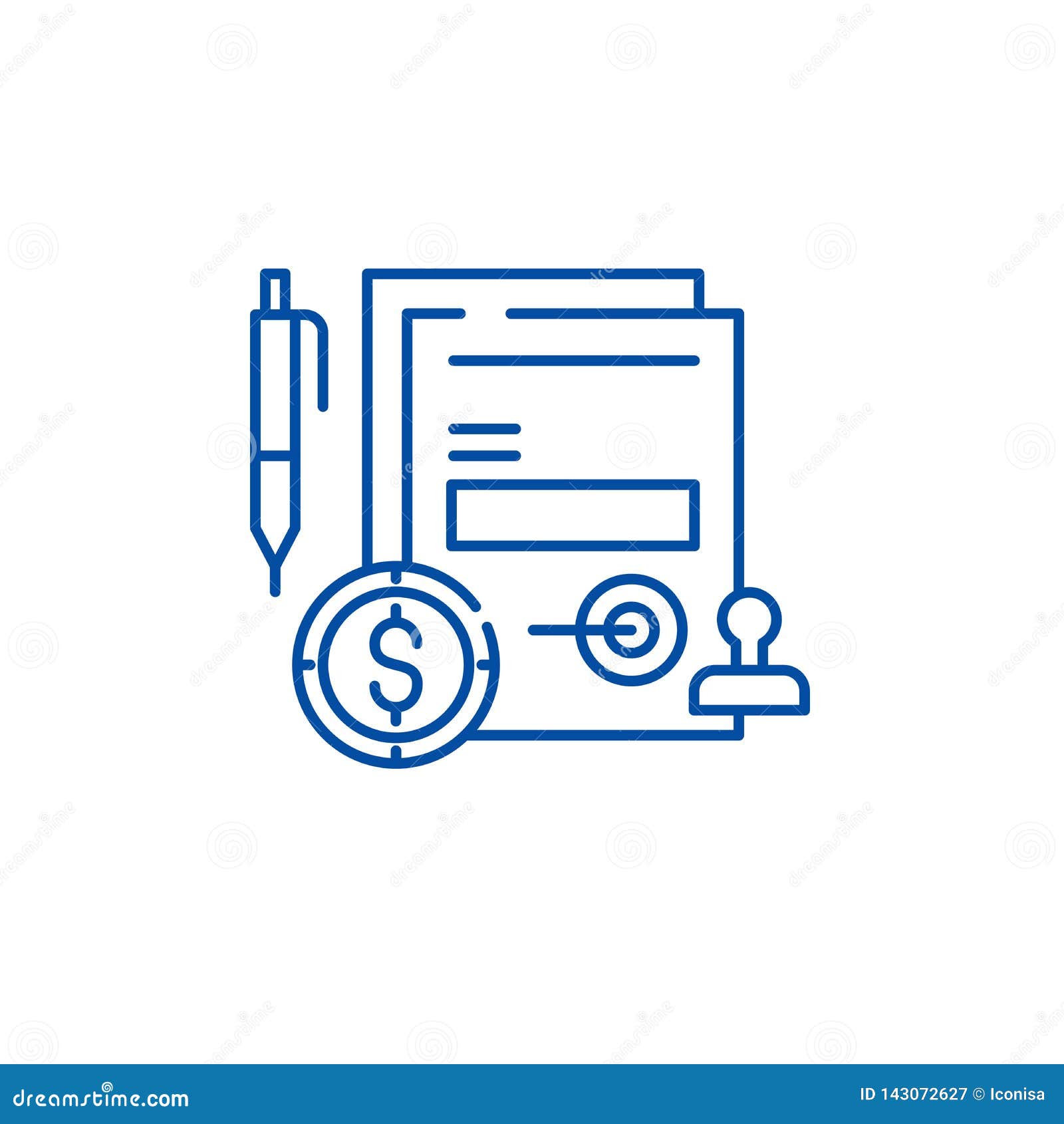 Business Commitment Line Icon Concept. Business Commitment Flat Vector ...