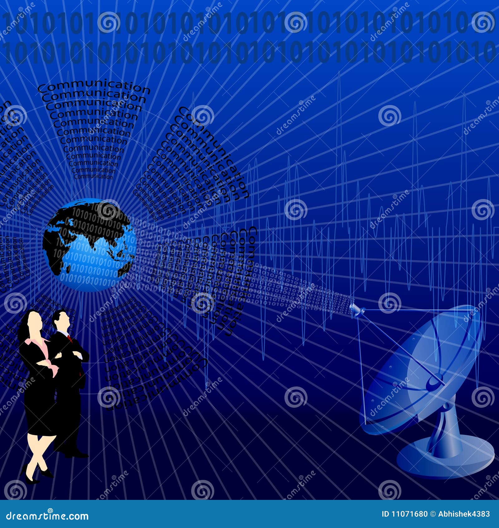 Business communication stock illustration. Illustration of binary ...