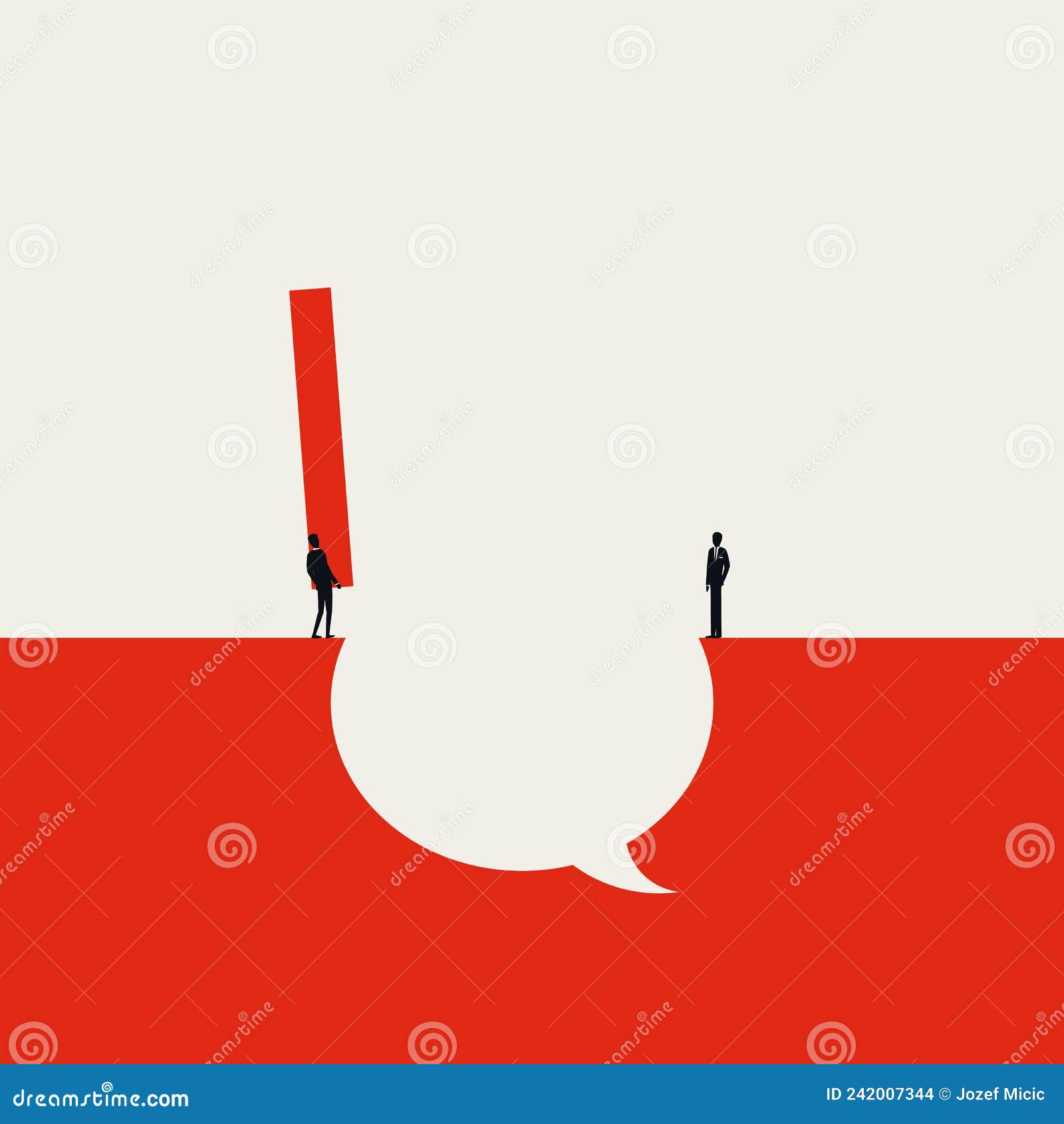 Business Communication Building Bridge Vector Concept. Symbol of ...