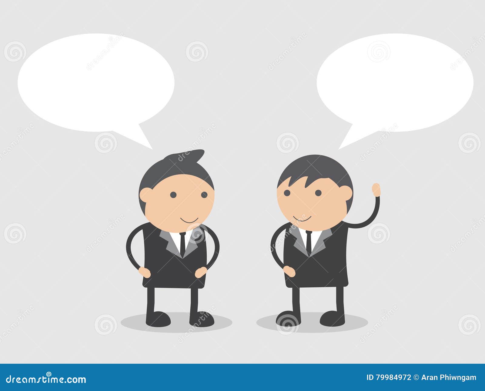 Business Communication. Doodle Vector Illustration Cartoon Character ...