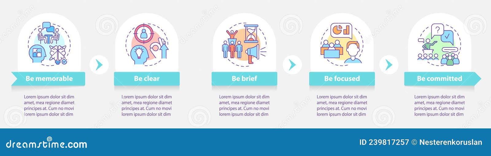 Business Communication Etiquette Round Infographic Template Stock ...