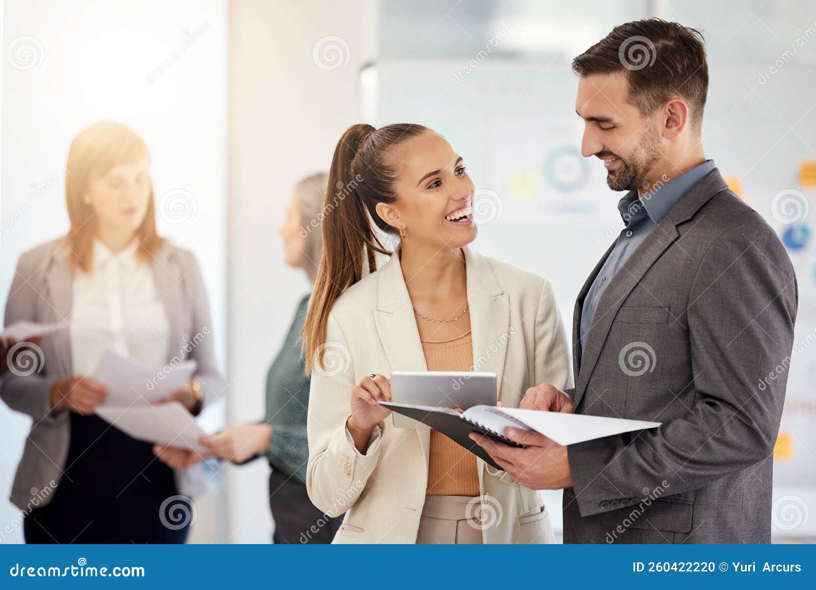 Business, Communication and Happy Employee Discussion of Staff with ...