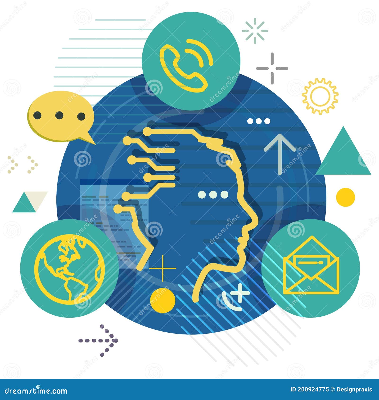 Business Communication Illustration Stock Vector - Illustration of ...