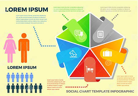 Business and Communication Infographic with Colorful Editable Vector ...