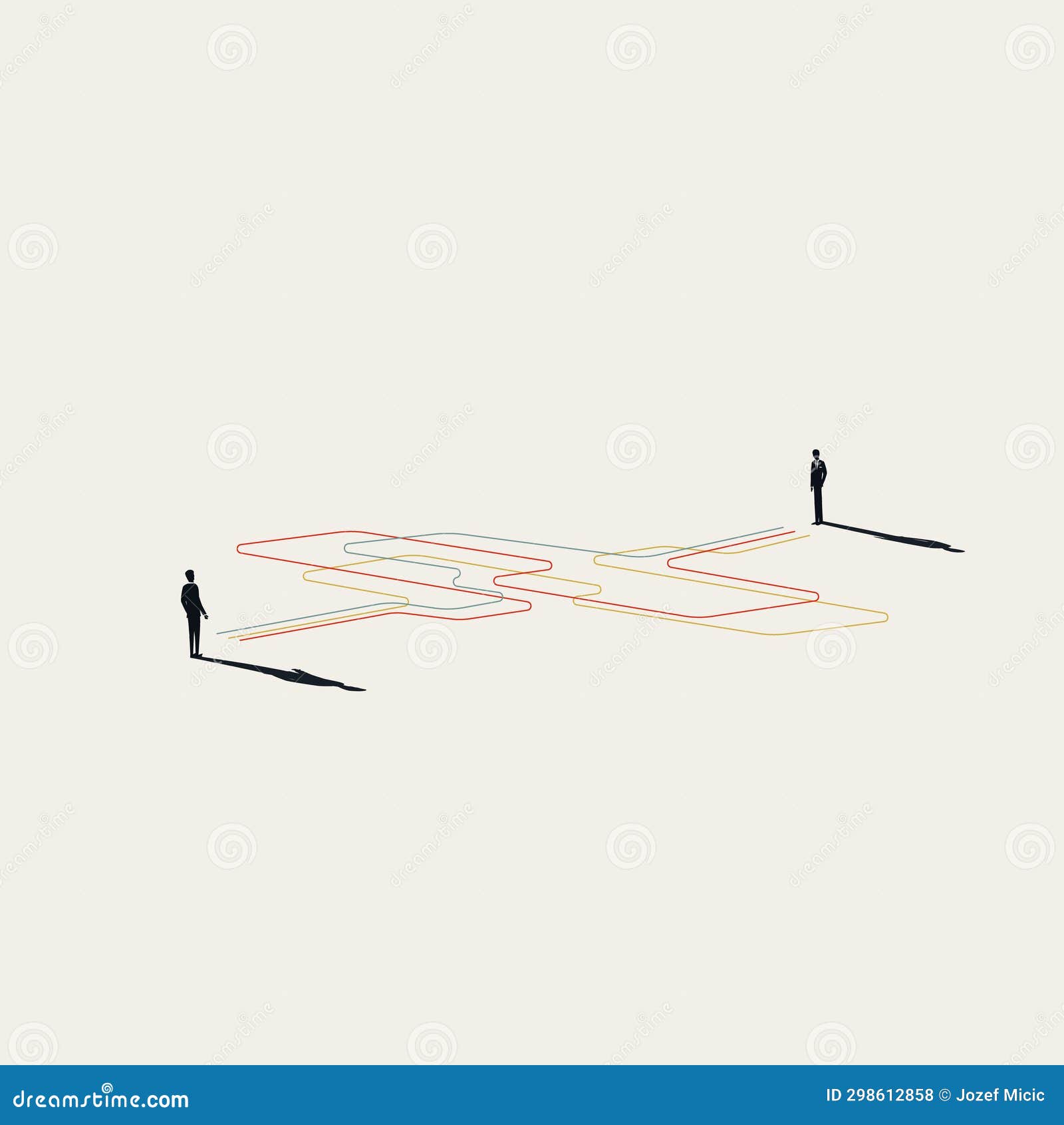 Business Communication Issues Minimal Illustration. Symbol of ...