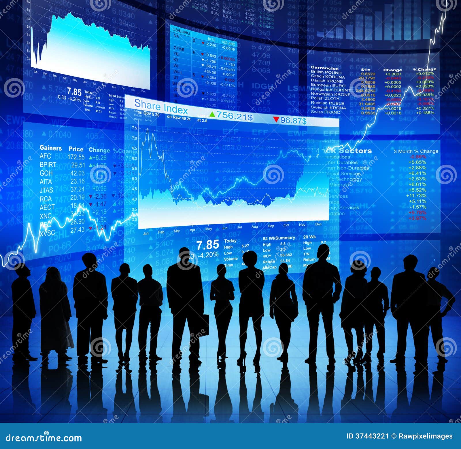 Business Communication at Stock Market Stock Image - Image of finance ...