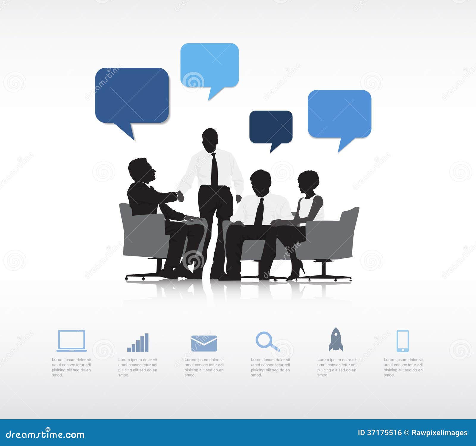 Business Communication Vector Stock Vector - Illustration of background ...