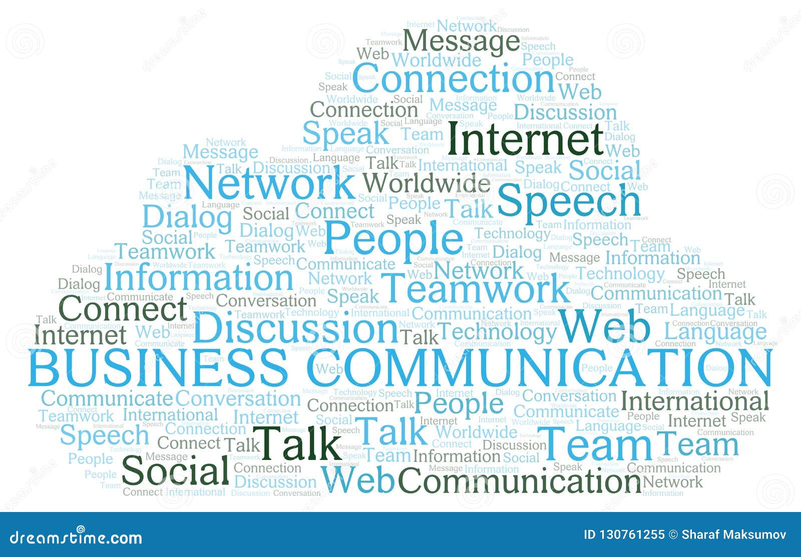Business Communication Word Cloud. Stock Illustration - Illustration of ...