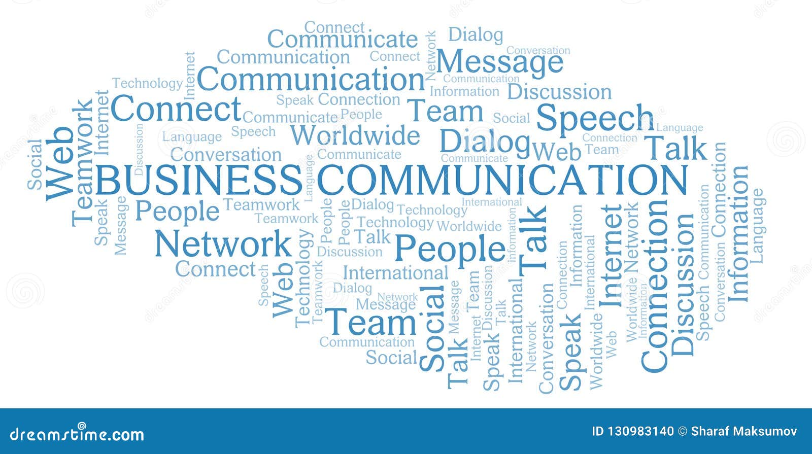 Business Communication Word Cloud. Stock Illustration - Illustration of ...