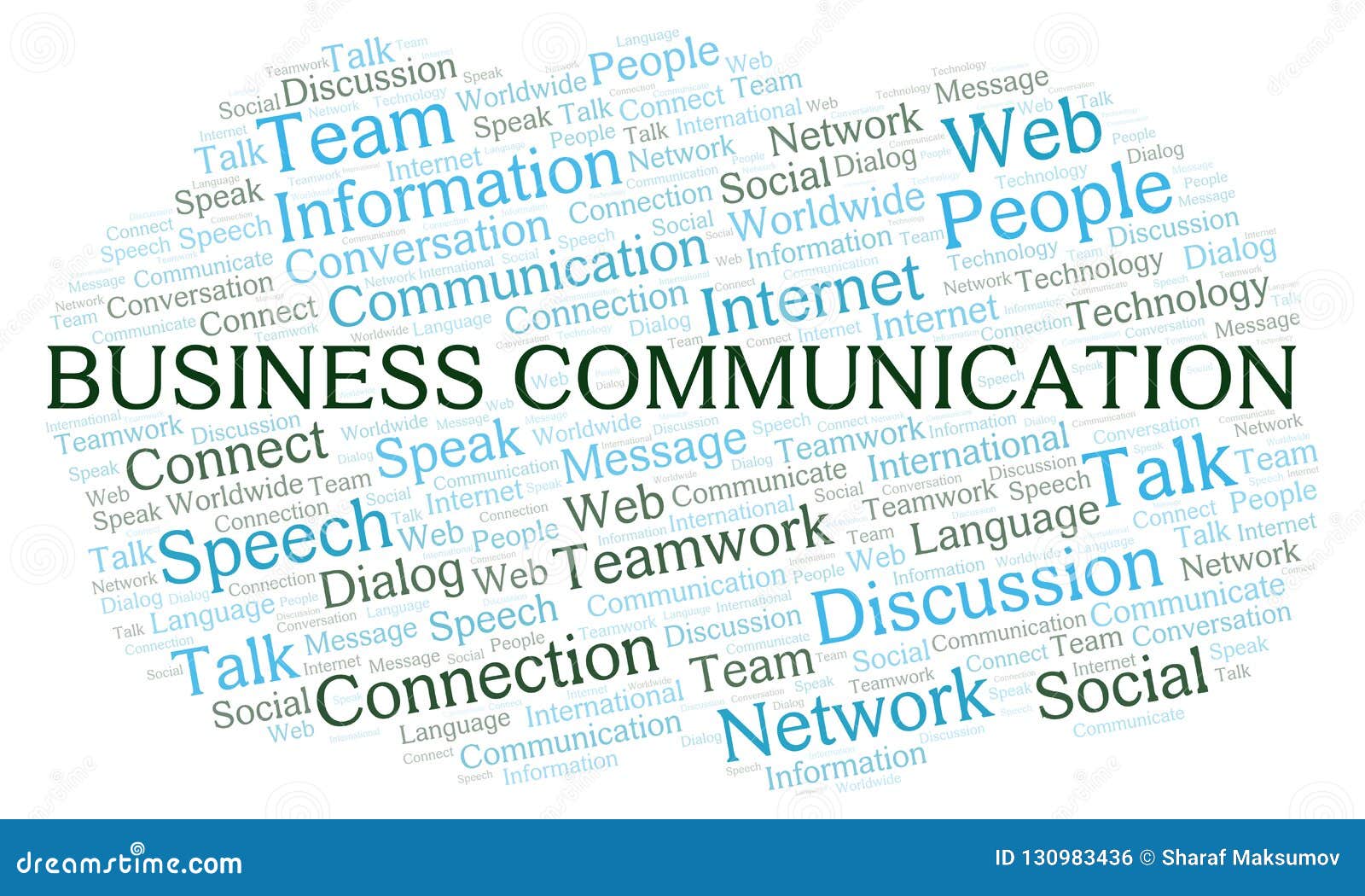 Business Communication Word Cloud. Stock Illustration - Illustration of ...