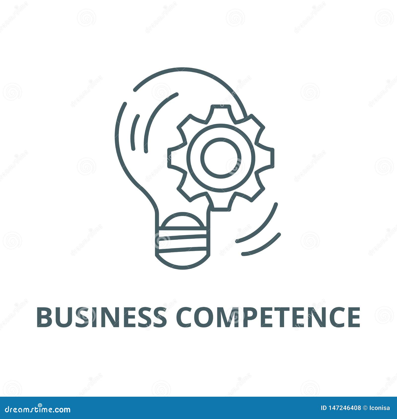Business Competence Vector Line Icon, Linear Concept, Outline Sign ... Business Competence Vector Line Icon, Linear Concept, Outline Sign ...