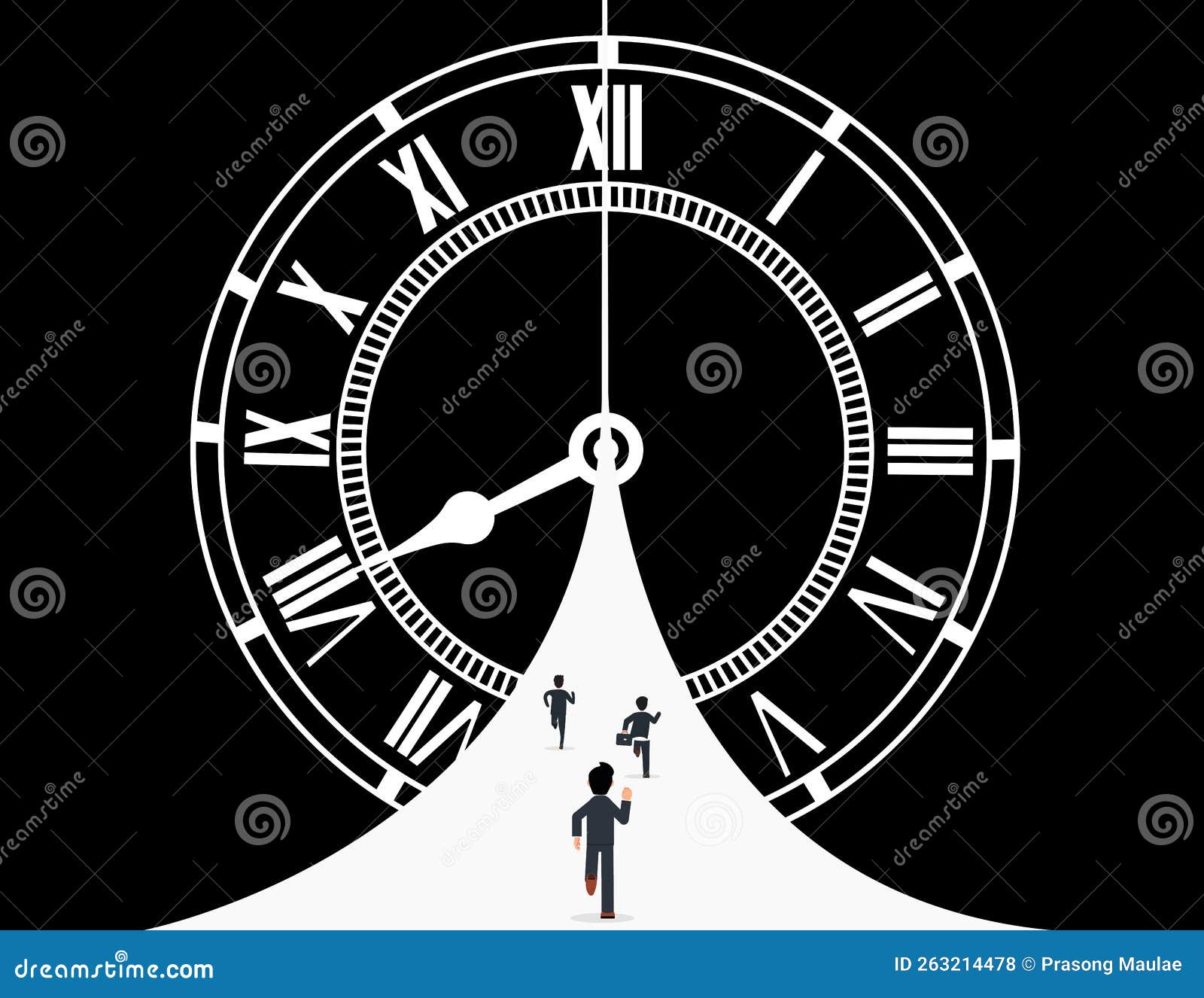 Business Competing Against Time. Business Man Challenge on the Road ...