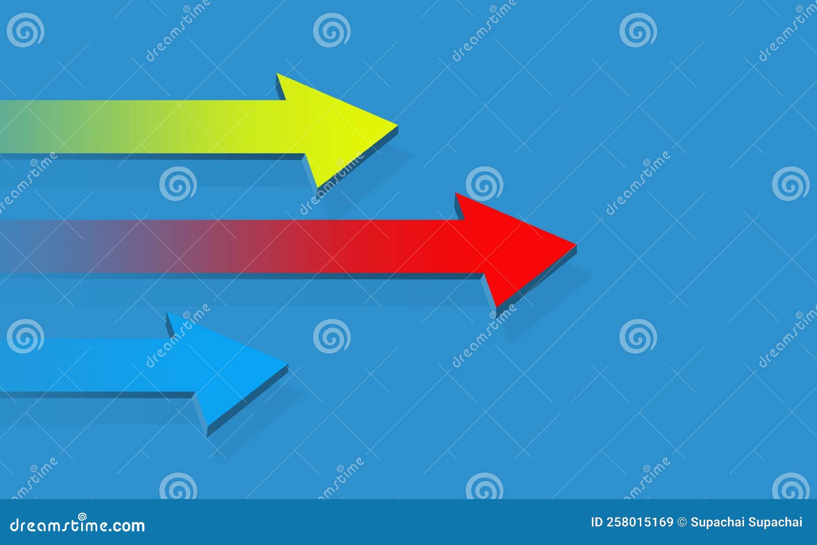 Business Competition. on the Arrow Path Stock Image - Image of movement ...