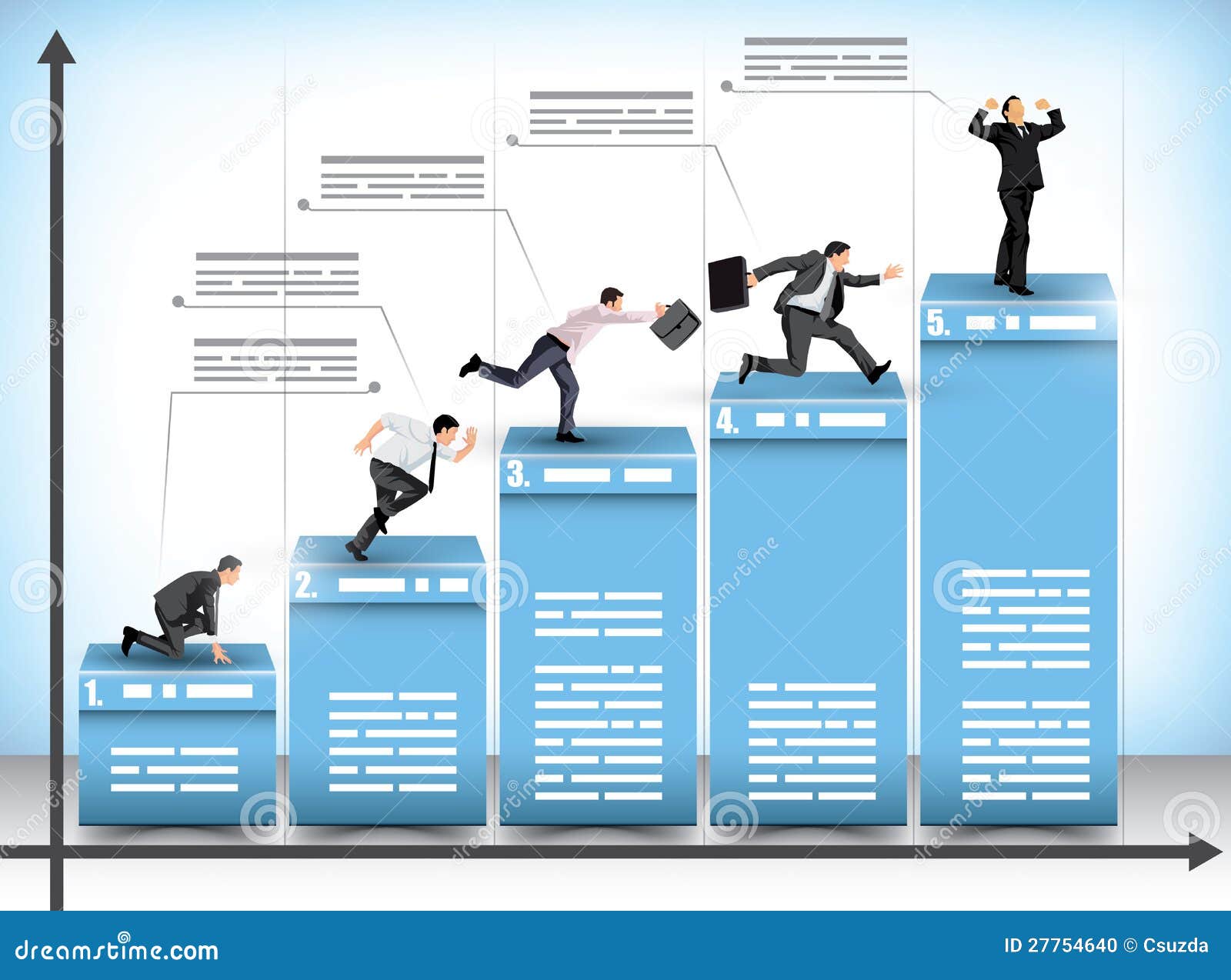 Business Competition Bar Graph Stock Vector - Illustration of people ...