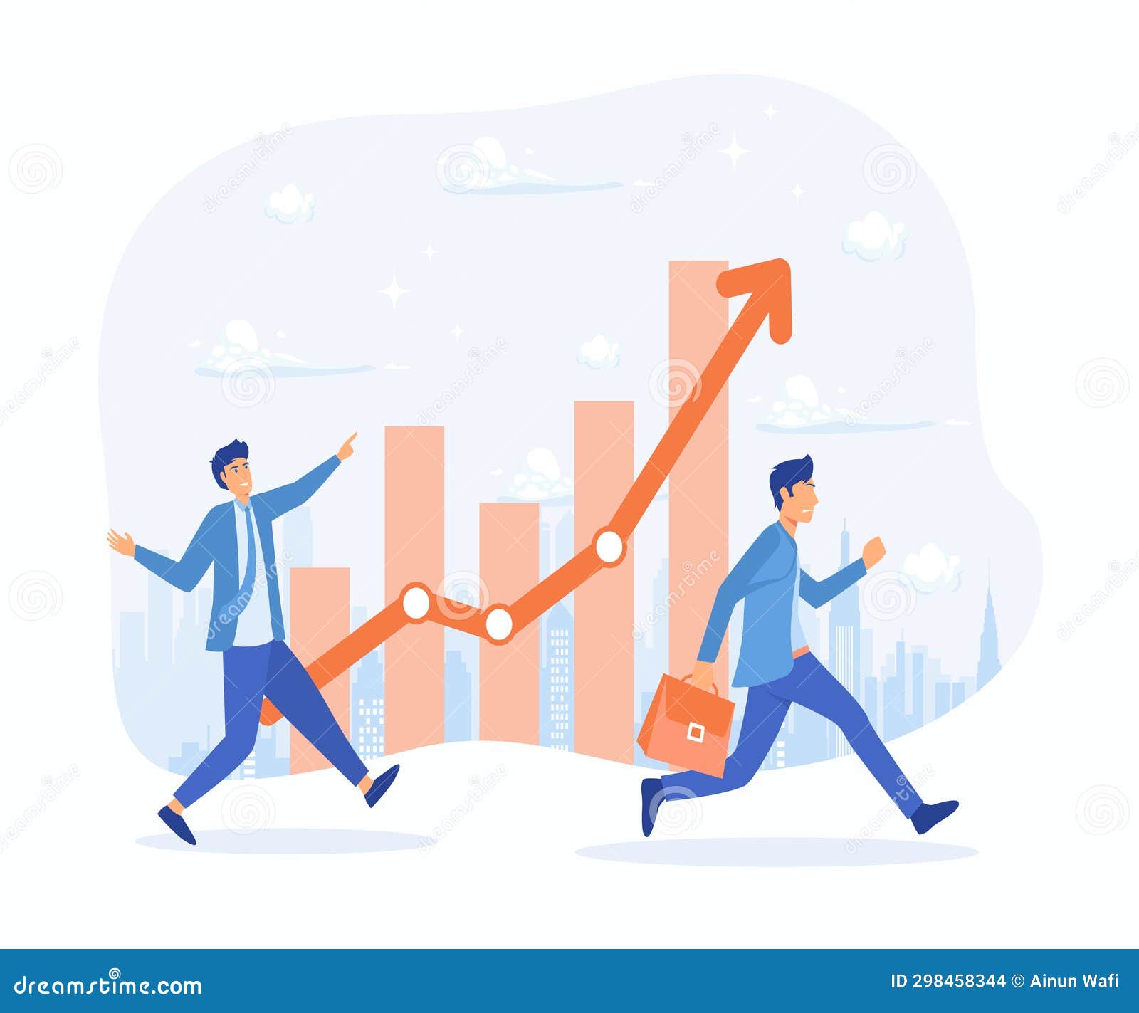 Business Competition. Businessman Competitive with Business on Target ...