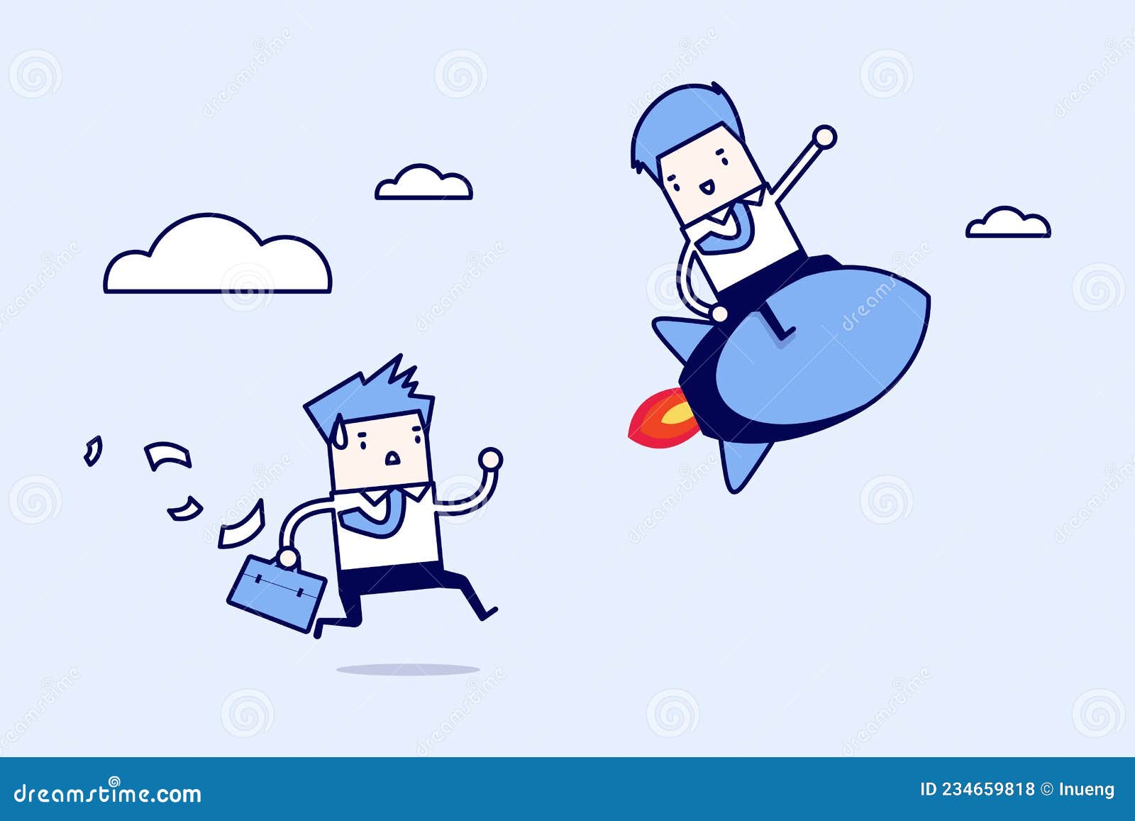 Business Competition. Competitive Advantage Stock Vector - Illustration ...